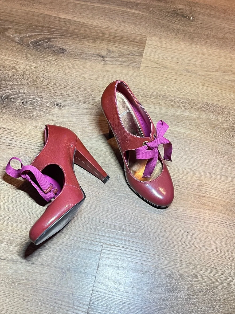 Carvela | Shoes | Carvela High Heel Mary Jane Pumps In Deep Burgundy ...
